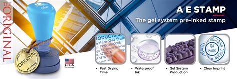 AE Gel Stamp Rectangular Medium A E Print