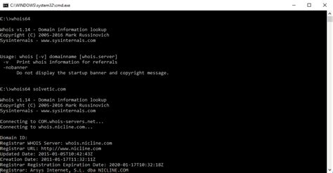 Cómo Usar Comando Whois En Windows 10 8 7 Solvetic