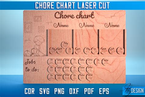 Chore Chart Laser Cut Svg Chore Chart Gráfico Por Flydesignsvg
