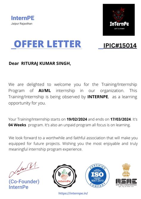 Rituraj Kumar Singh On Linkedin Internpe Internpeinternship