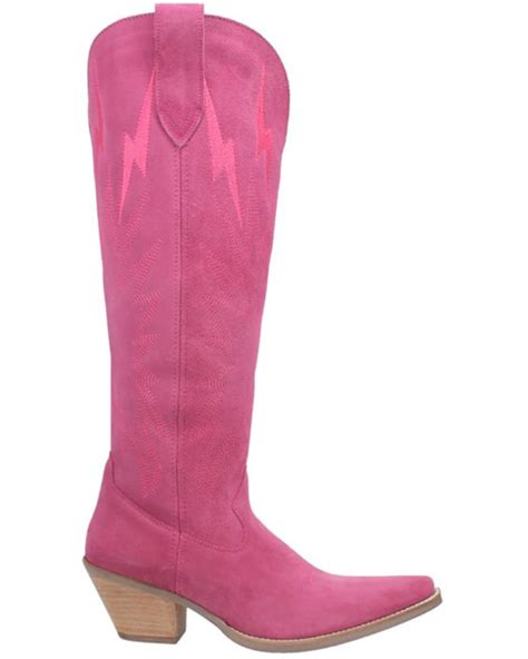 Dingo Womens Thunder Road Western Boots Snip Toe Fuchsia