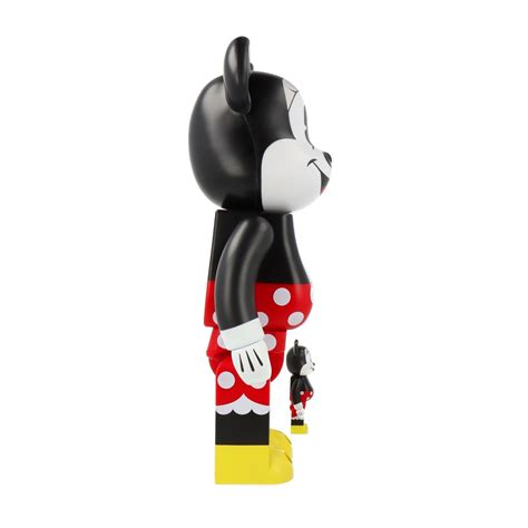 Bearbrick Minnie Mouse 400 100 Figures Unisex Red Flannels