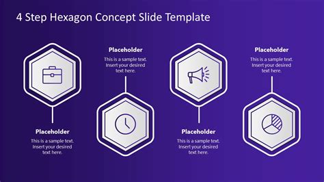 6 Step Hexagon Powerpoint Diagram