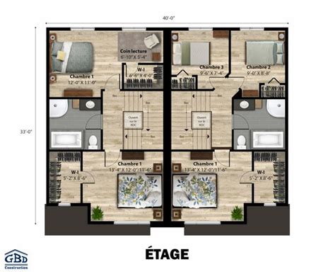 Berge Maison neuve jumelée GBD Construction Maisons neuves Modèle de duplex Maison