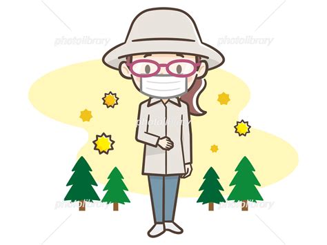 花粉症の対策をする女性 イラスト素材 6260742 フォトライブラリー Photolibrary