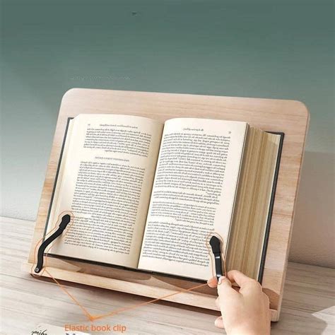 Регулируема стойка за четене Ученическа книга Дървена книга Стойка за