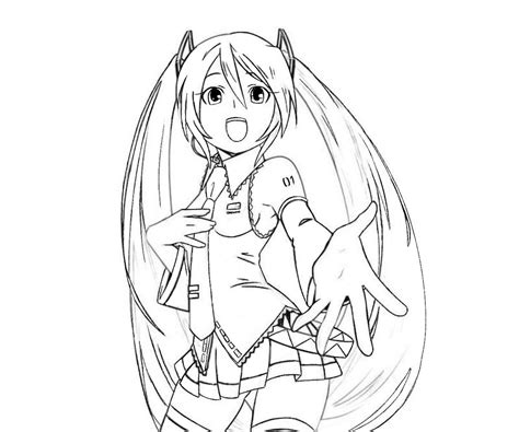 Hatsune Miku Coloring Page Coloring Pages Color Hatsune Miku