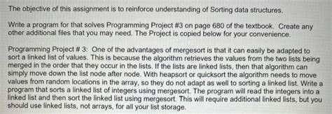 solved the objective of this assignment is to reinforce