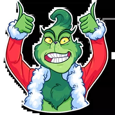 Telegram Sticker 😏 From «grinch Pack Christmas Topper Christmas Rock