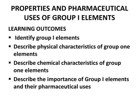 Group I Elements Pptx