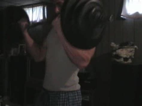 Vintage Muscle Webcam Young Doing Curls