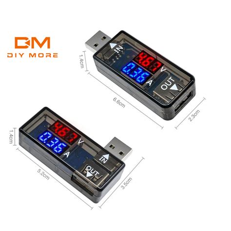 DIYMORE DC V USB Charger Tester LED Display Voltmeter Ammeter Voltage Current Meter Shopee