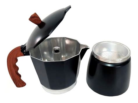 Cafetera Hudson Moka Tazas Manual Negra Prensa Francesa Silmar Bazar