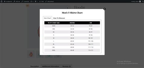 Add A Product Size Chart In Woocommerce Plugin999
