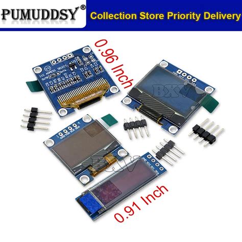 โมดูลหน้าจอ Lcd Oled 096 นิ้ว 4pin Iic Serial สีขาว ฟ้า Oled 128x64
