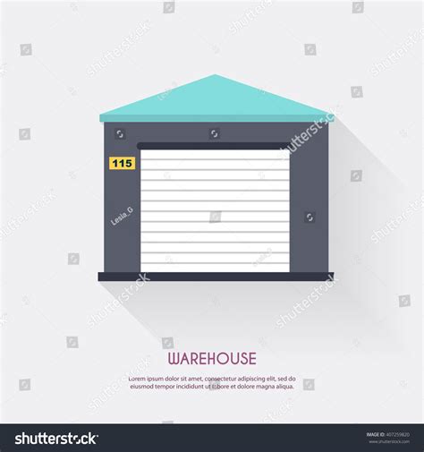 Warehouse Warehouse Icons Logistic Blank Transportation Stock Vector