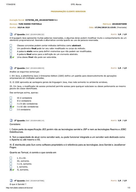 Programa O Cliente Servidor Av Parcial Programa O Cliente Servidor