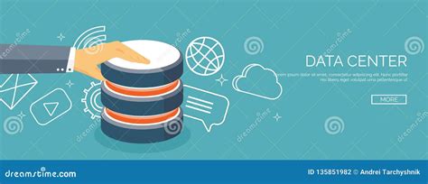Vector Illustration Flat Cloud Computing Background Data Storage