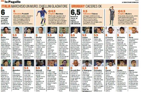 Italia Uruguay Voti E Pagelle Gazzetta Dello Sport Marchisio Il