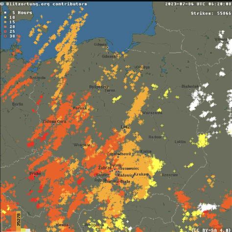Burze nie ustępują Grad ulewy i silny wiatr dziś w Polsce Fani Pogody