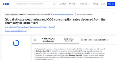 Global Silicate Weathering And Co2 Consumption Rates Deduced From The