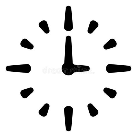Analog Clock Icon Symbol Stock Vector Illustration Of Circle 287504982