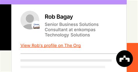 Rob Bagay Senior Business Solutions Consultant At Enkompas Technology