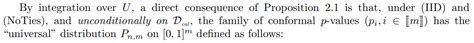 Transductive Conformal Inference With Adaptive Scores Main Results