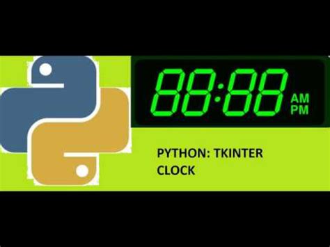 Python Project Tkinter Digital Clock Youtube