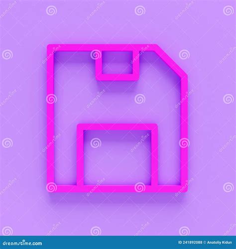 3d Render Of Save Icon Illustration Isolated Floppy Disk Symbol Record Line Concept Stock