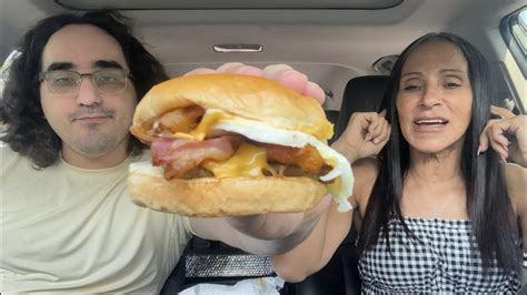 Wendys Breakfast Baconator Fast Food Review Youtube