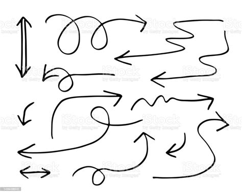 落書きのデザイン要素白い背景に手描きの矢印ベクターイラスト いたずら書きのベクターアート素材や画像を多数ご用意 いたずら書き