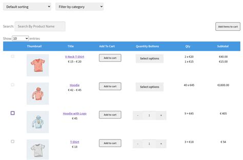 Wholesale And Bulk Order Form For Woocommerce