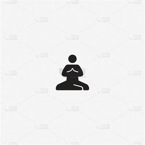 计算机图标瑜伽分离着色白色矢量自然符号运动乌克兰图像素材 花瓣网