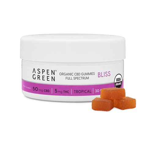 Bliss Organic Full Spectrum Cbd Gummies Aspen Green