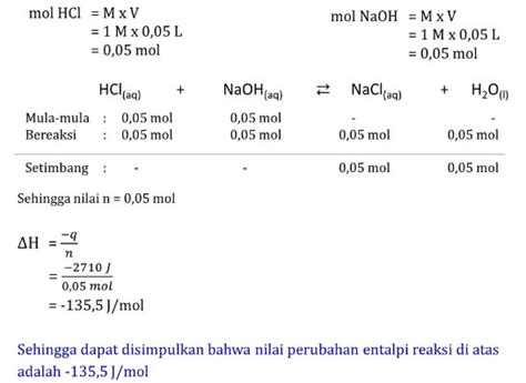 Diketahui Hcl Aq Naoh Aq Nacl Aq H2o L B
