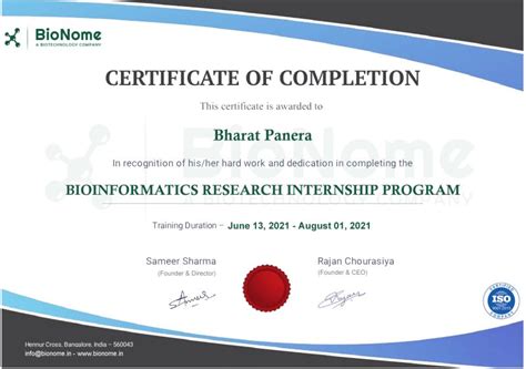 Bioinformatics Internship Drugdesigning Genomics