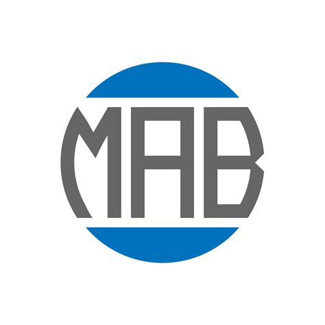 Mab Letter Logo Design On White Background Mab Creative Initials