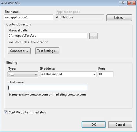 C Net Core 2 Default Web Application Fails On Remote Iis Under Win7 Stack Overflow