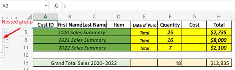 How To Use The Excel Collapse Rows Feature Easy Steps