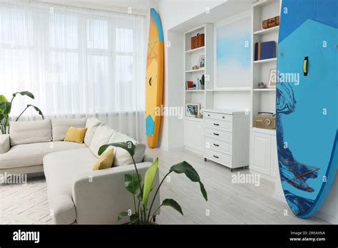 Sup Boards Shelving Unit With Different Decor Elements And Stylish