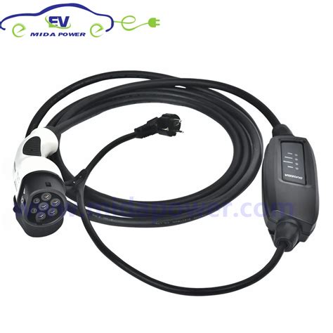Duosida Evse 6meter 16a Type 2 Mennekes Evse Charger Cable Eu Schuko