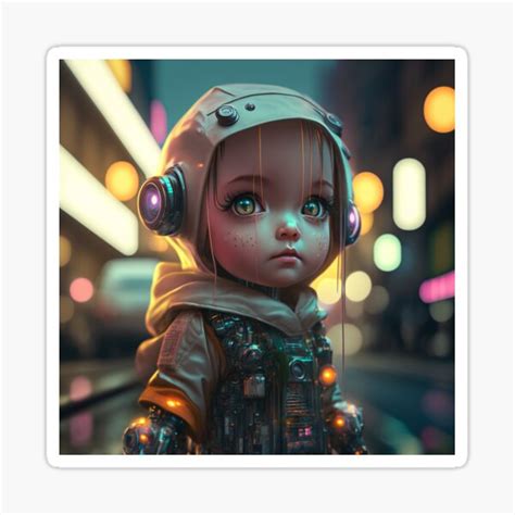 Ai Chibi Robot Girl Sticker For Sale By Ai Art By Chira Redbubble