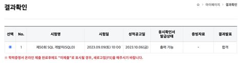 [ 후기 ] sql개발자 sqld 전공자 합격 후기 feat 공부법