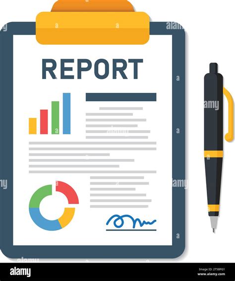 Report Document Icon In Flat Style Dashboard Plan Vector Illustration On Isolated Background