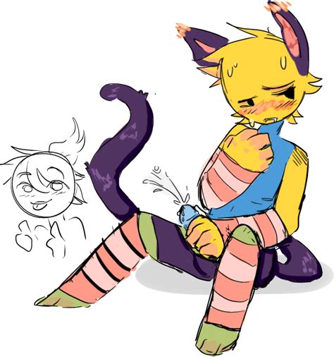 Rule 34 Arm Warmers Blush Cat Ears Cat Tail Catboy Cum Cumming