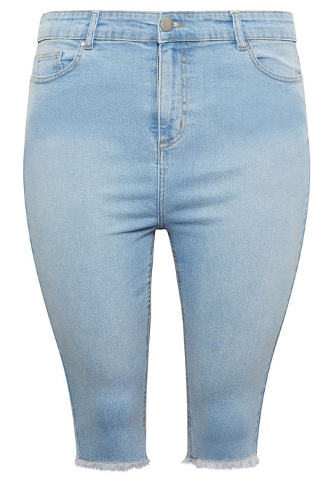 Yours Plus Size Curve Light Blue Ava Shorts Yours Clothing