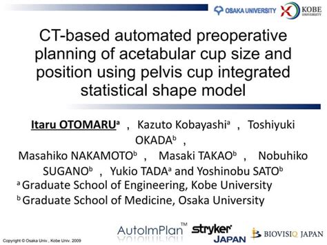 Ct Based Automated Preoperative Planning Of Acetabular Cup Size And Position Using Pelvis Cup