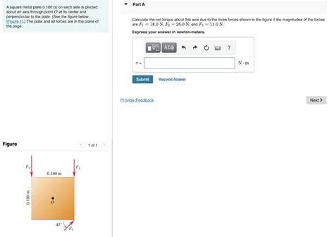 Solved Part A A Square Metal Plate M On Each Side Is Chegg