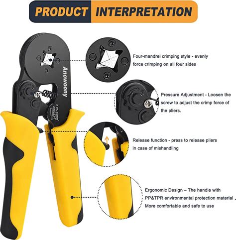 Buy Ferrule Crimping Tool Kit Square Self Adjustable Wire Crimping Tool With Pcs Wire